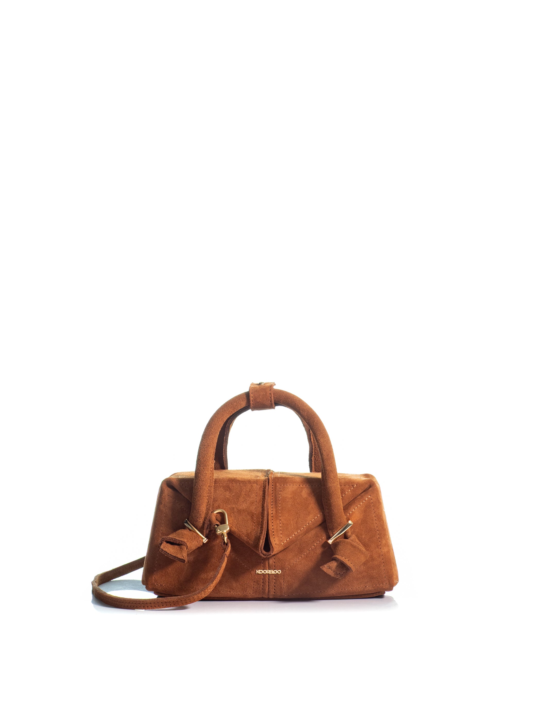Kooreloo Mini Chatterbox – Brown Suede Luxury Handbag – Kooreloo.com